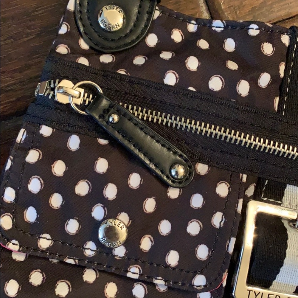 Tyler Rodan Black & White Polka Dot Crossbody Bag - Gem
